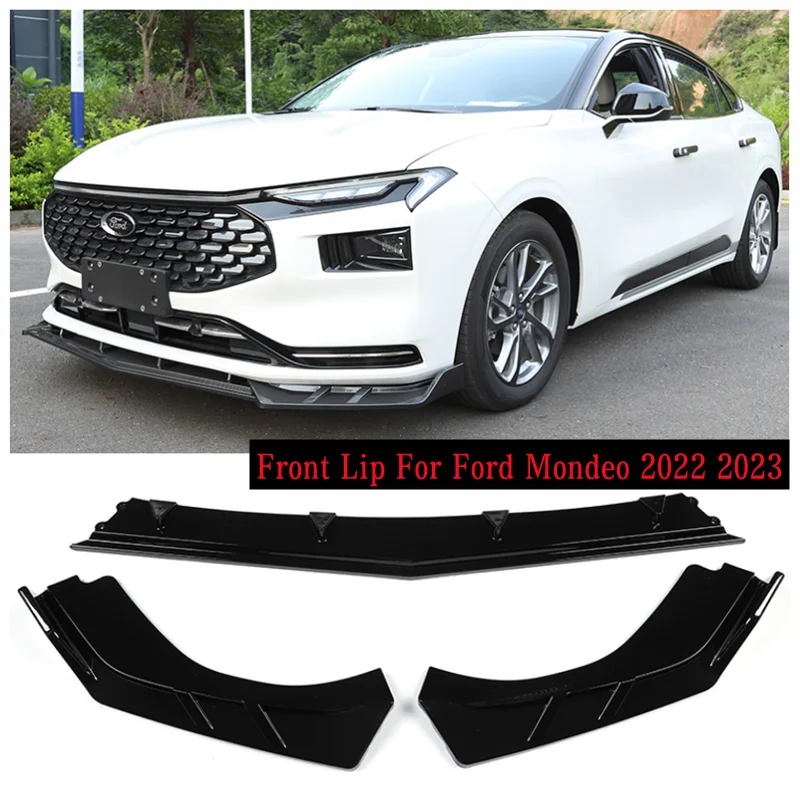 For-Ford-Mondeo-2022-2023-High-Quality-ABS-Black-Bumper-Front-Lip ...