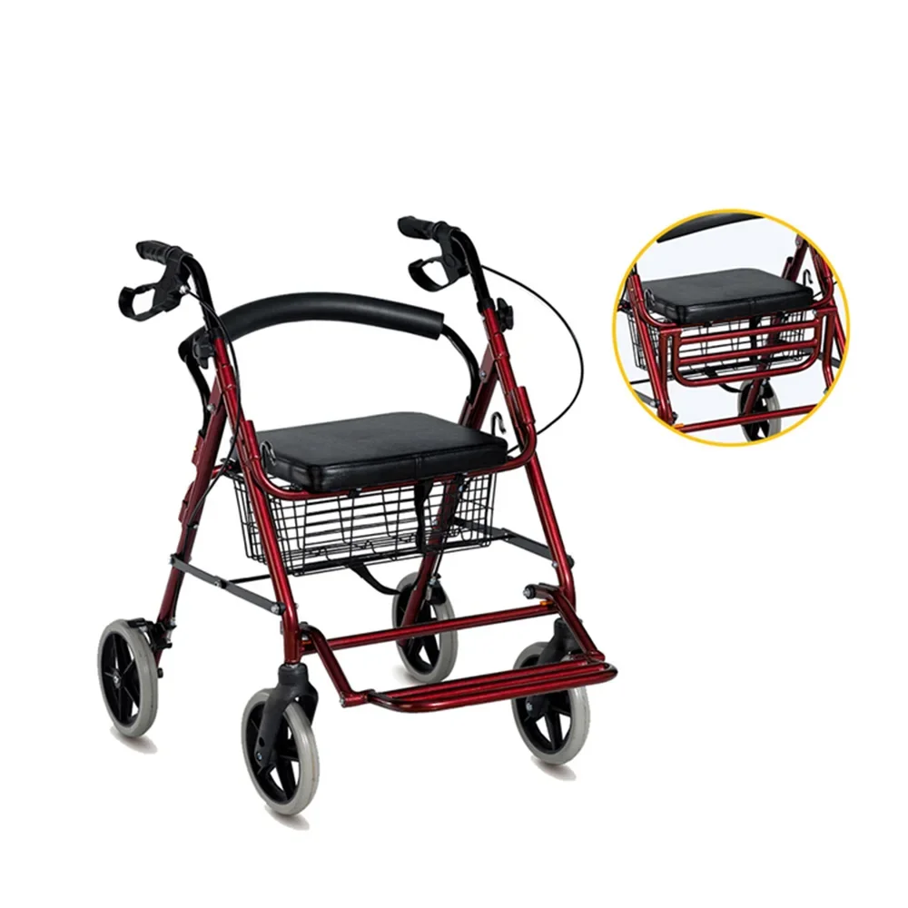 Portable Elderly Shopping Carts With Brake Can Load 100KG Foldable ...