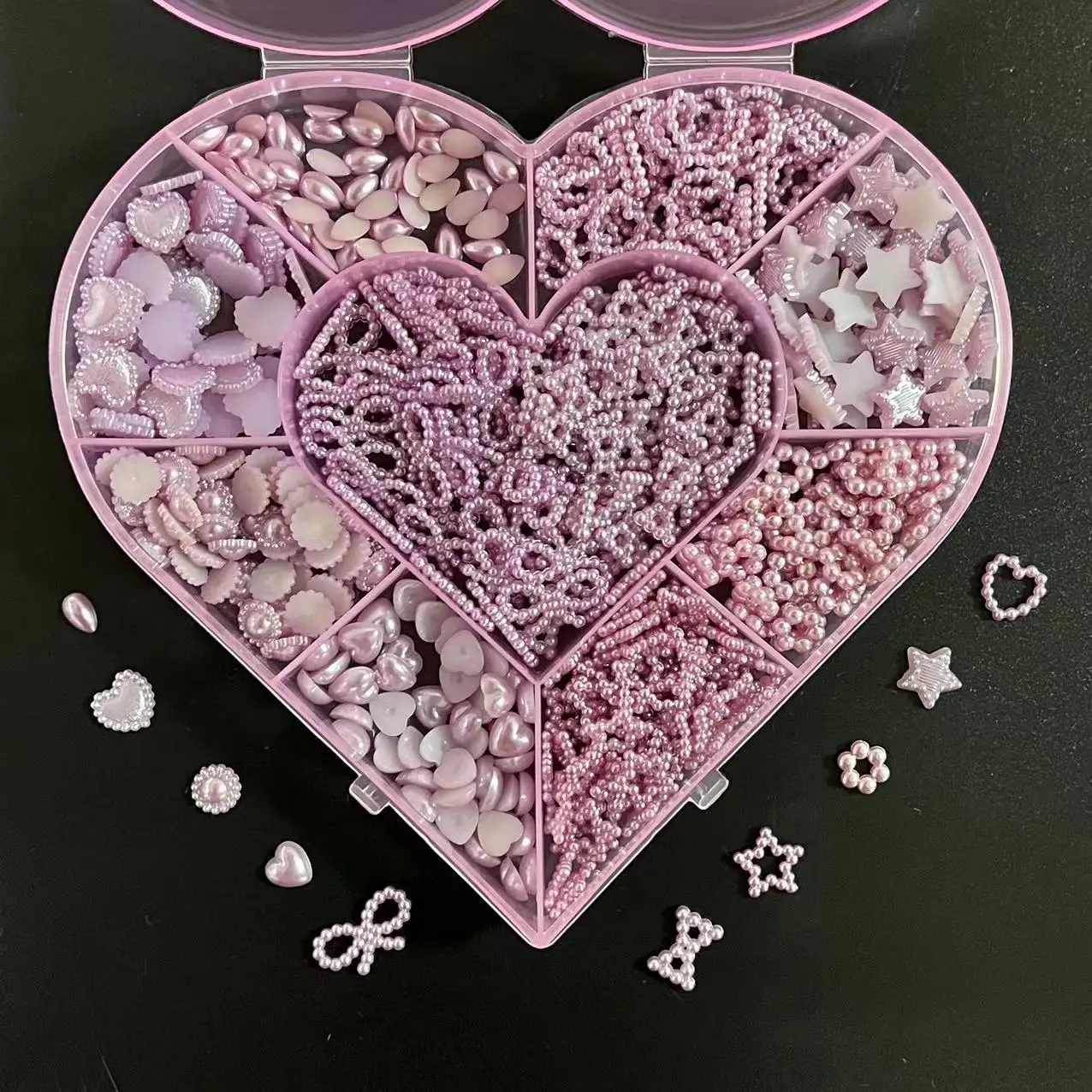 500Pcs-Kawaii-Resin-Y2K-Dopamine-Purple-Pink-White-Mixed-Color-Ribbon ...