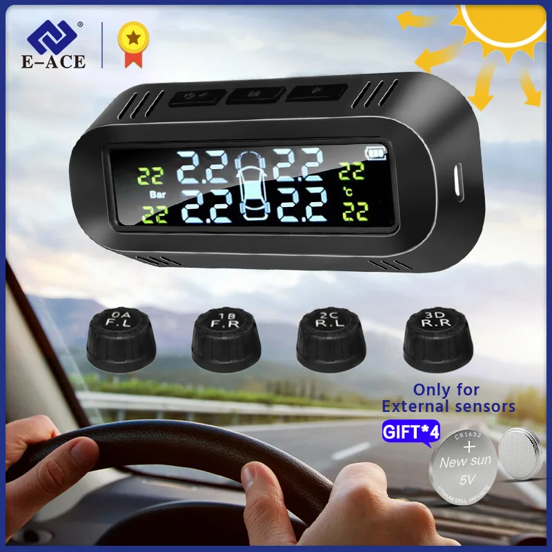 E-ACE-Smart-Car-TPMS-Auto-Monitoring-External-Devce-Tyre-Pressure ...