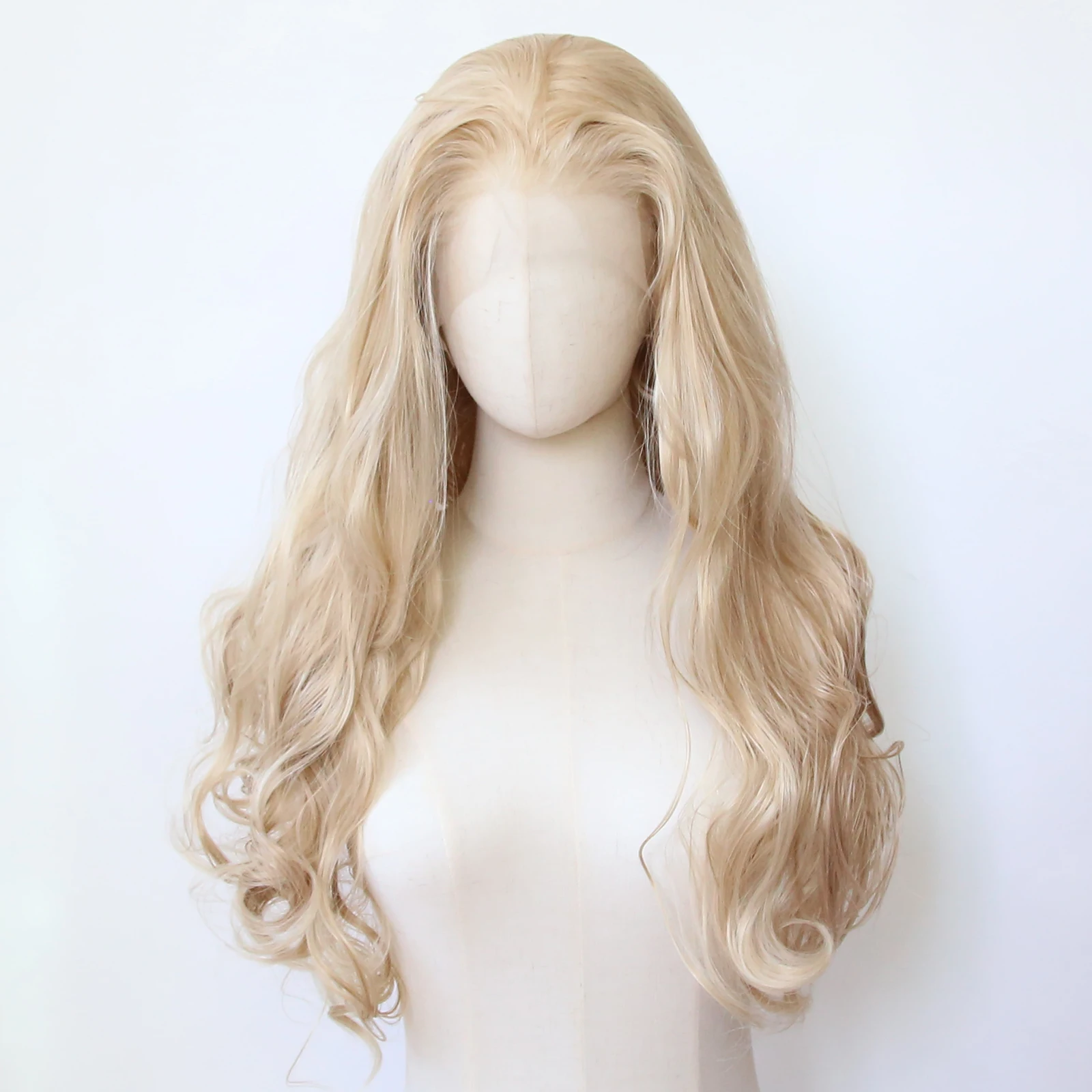 Flaxen-Brown-Synthetic-Lace-Front-Wig-Long-Body-Wave-Flax-Golden-Lace ...