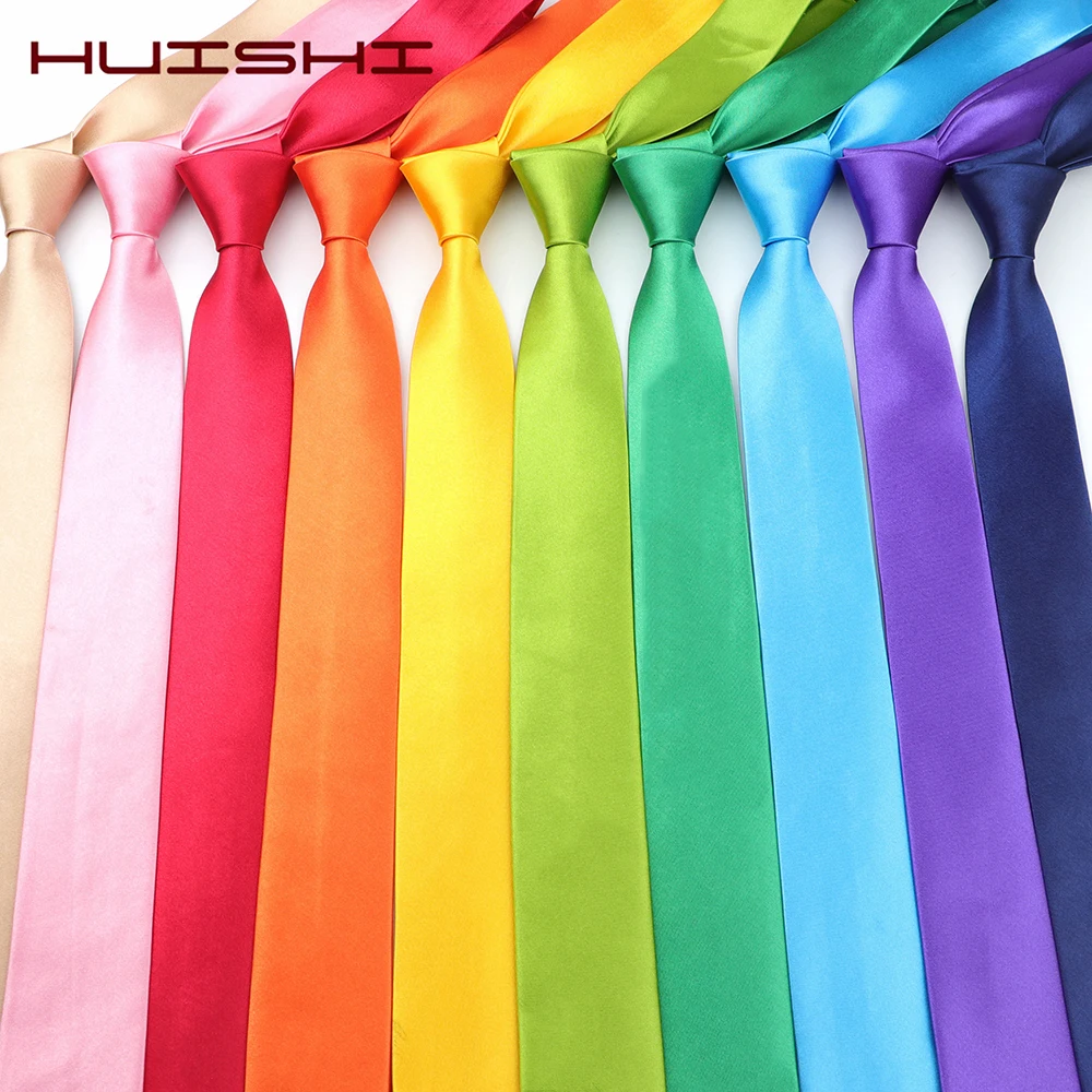 HUISHI-Corbata estrecha de poliéster para hombre, corbatas de fiesta ...