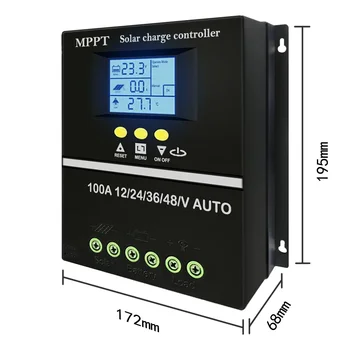 ECGSOLAX 40A 60A 80A 100A MPPT Solar Charge Controller 12V 24V 36V 48V Auto With Dual USB Solar ...