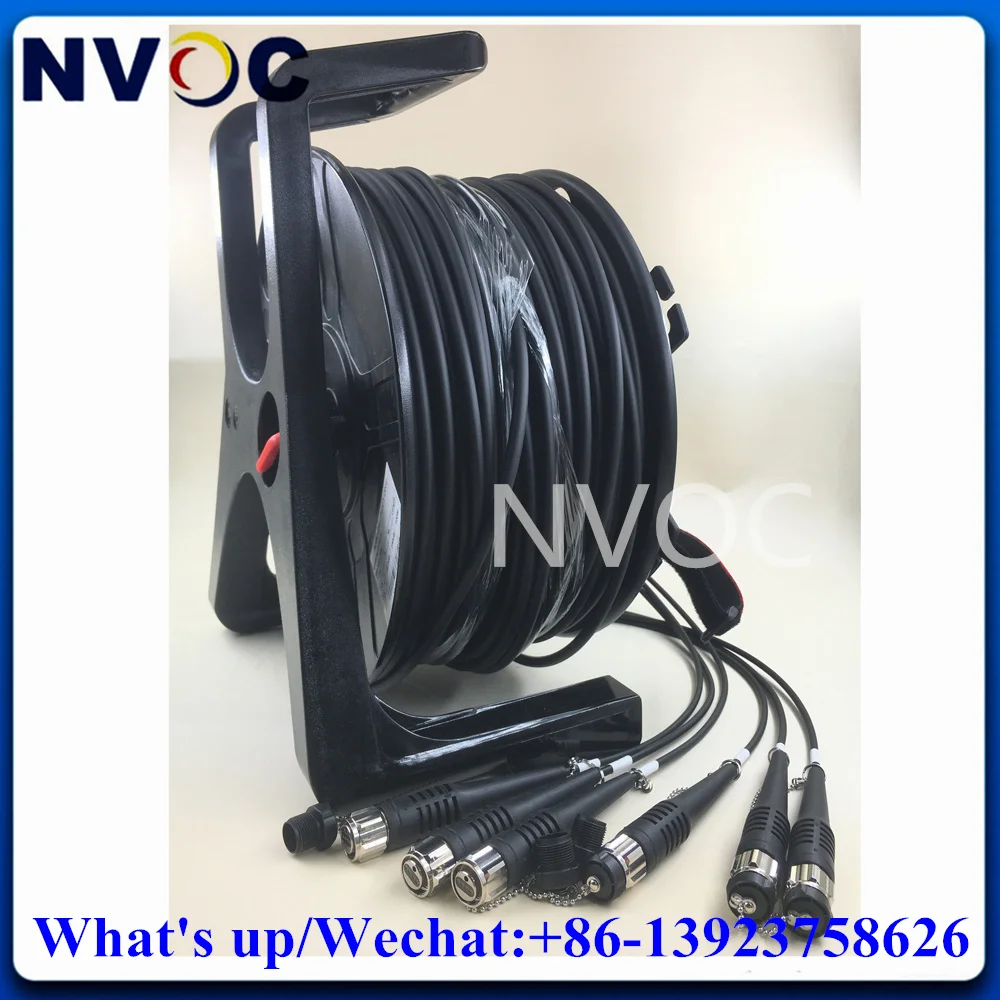 150M-12C-12Core-OM3-150-OM3-300-OM4-ODC-Male-Round-Connector-TPU-Field ...