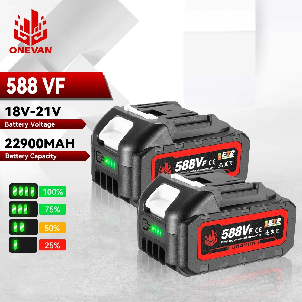 ONEVNA-18V-Rechargeable-588VF-Lithium-Ion-Battery-22900mah-Li-lon ...