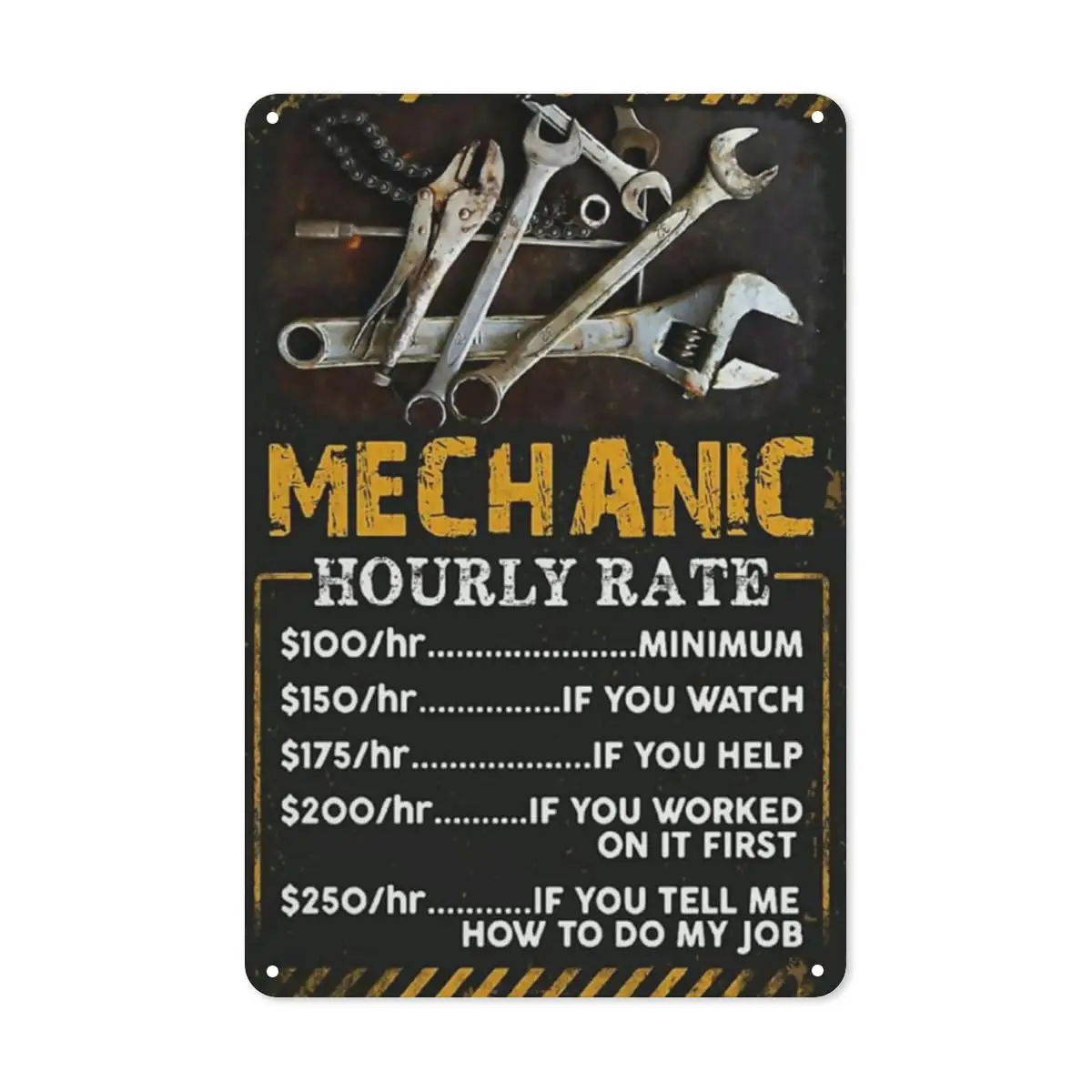 Vintage-Wall-Decor-Retro-Vintage-Metal-Sign-Mechanic-Hourly-Rate ...