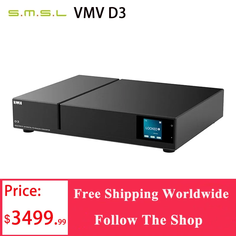SMSL VMV D3 Advanced R2R Audio Digital DAC PCM1704U J * 4 SM5847 XMOS ...