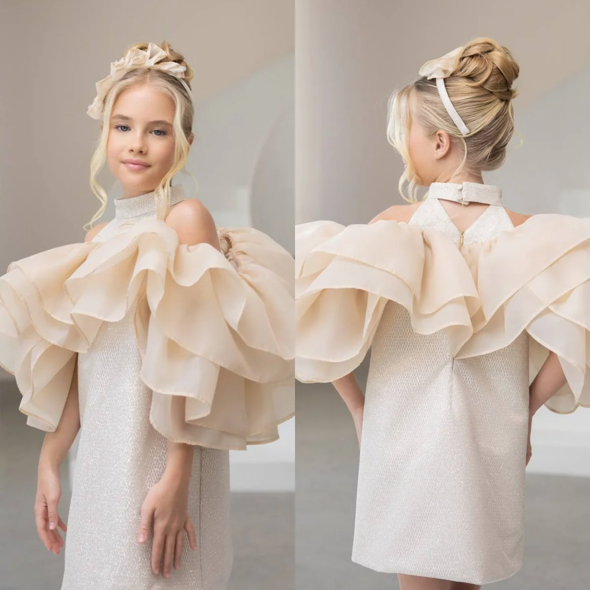 Beige Flower Girl Dresses for Wedding Toddler Girl's Birthday Gowns ...