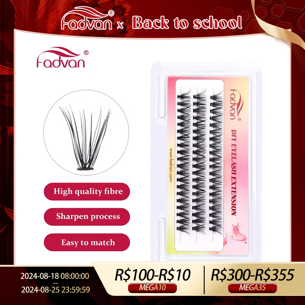 Fadvan-Individual-Cluster-Lashes-Faux-Mink-Premade-Volume-Fan-Eyelash ...