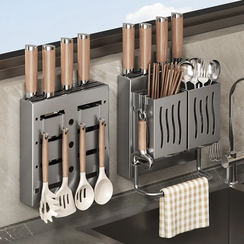 1-Piece-Kitchen-Utensil-Rack-Multifunctional-Draining-Chopstick-Holder ...