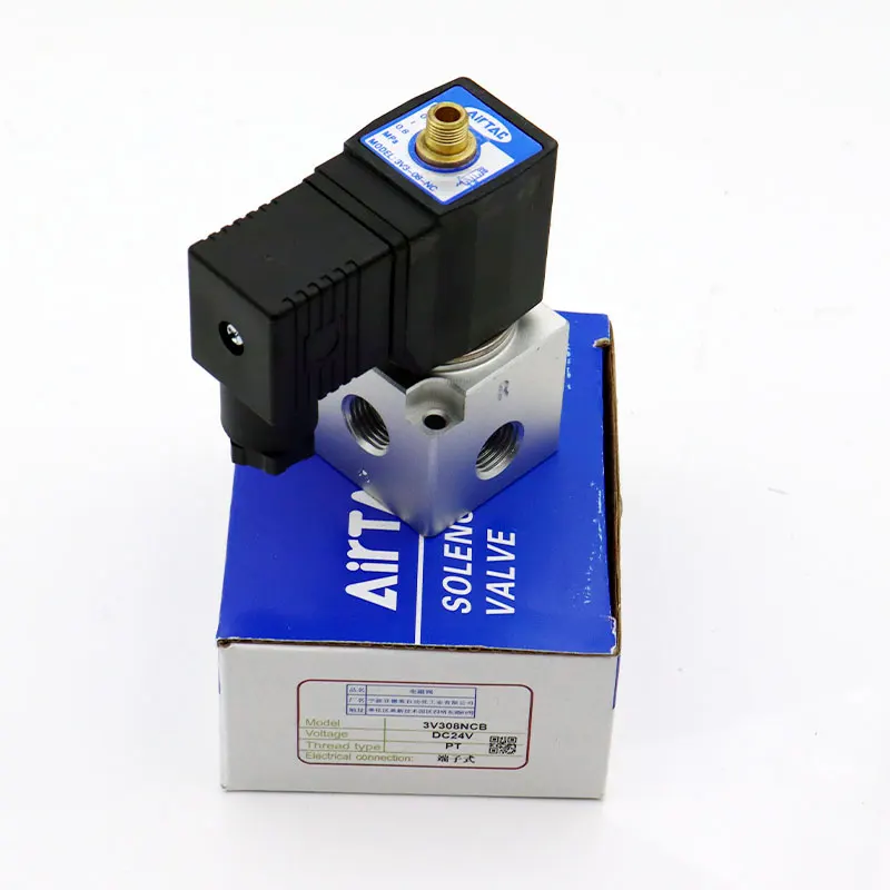 Three port two position solenoid valve Normally open type 3V308NO ...