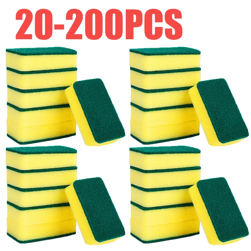 20-200pcs-Dishwashing-Sponge-Kitchen-Nano-Emery-Magic-Clean-Rub-Pot ...