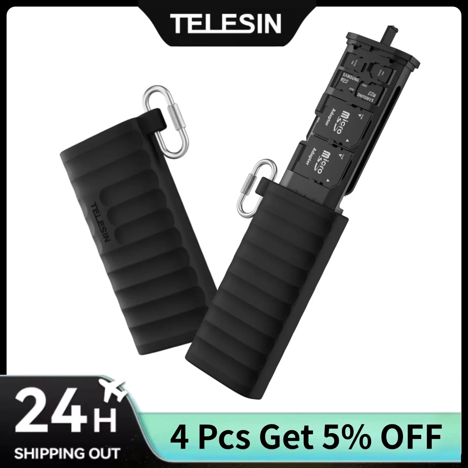 TELESIN 12-in-1 Type-C Card Reader with Storage for Phone Laptop ...