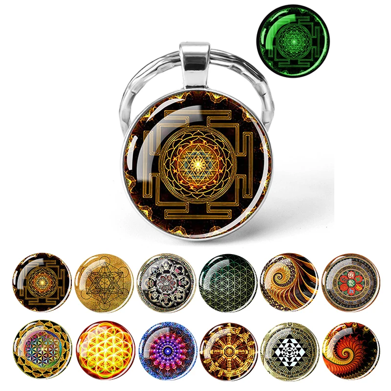 Metatron-s-Cube-Sacred-Geometry-Keychain-Glow-In-The-Dark-Mandala ...