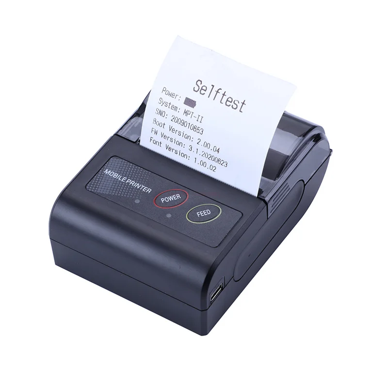 Mpt-ii 58mm Portable Thermal Bluetooth Receipt Printer Mini Wireless Bluetooth Thermal Printing ...