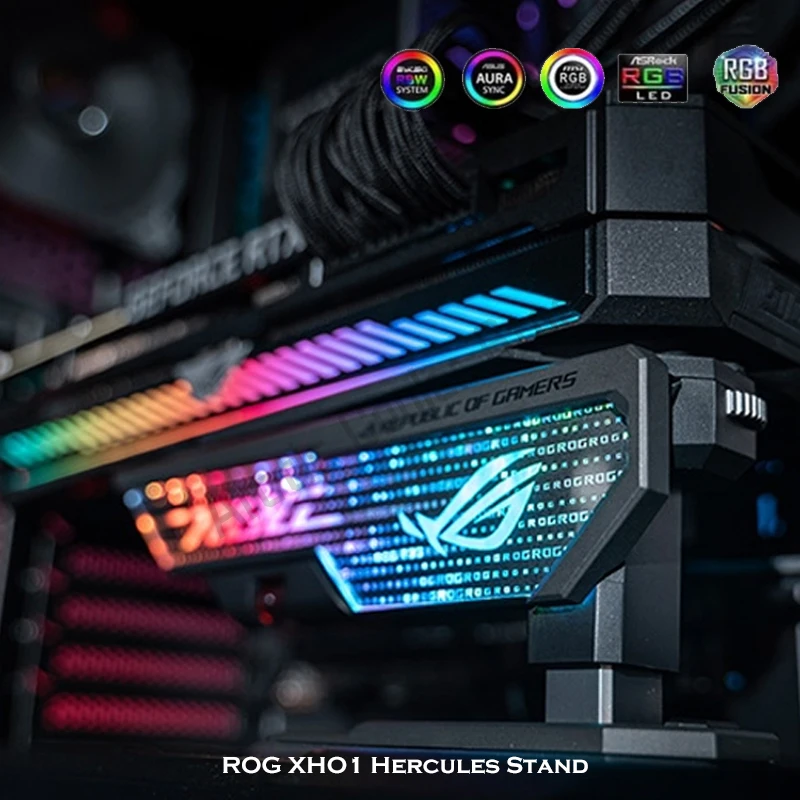 Suporte da placa gráfica argb 3d asus rog herculx gpu suporte helios ...