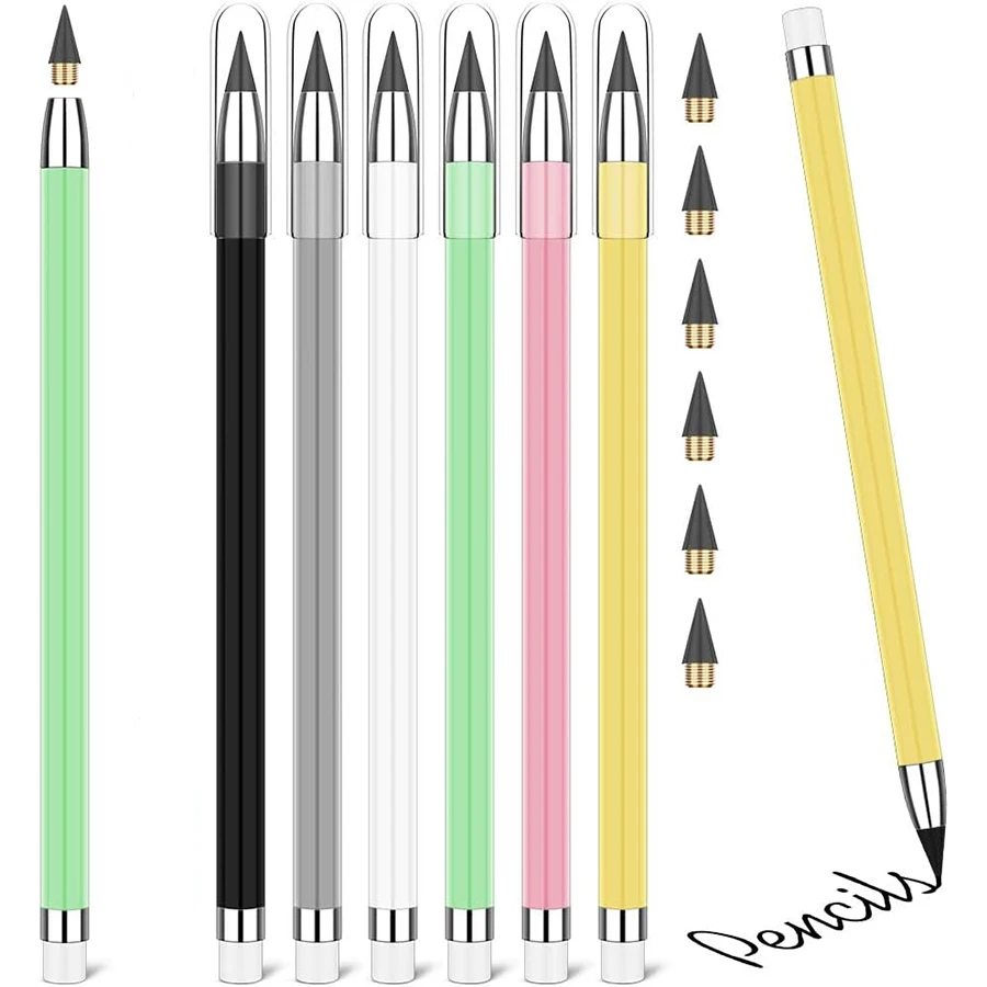 12-PCS-Inkless-Pencil-Everlasting-Pencil-Infinity-Pencil-with-Eraser ...