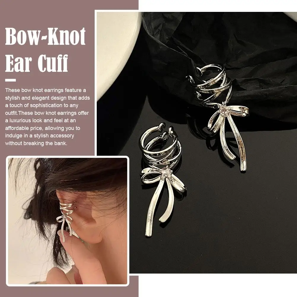 Bow-knot-Ear-Cuff-Ribbon-Aesthetics-Ear-Clips-Ballet-Non-piercing-Ear-Earrings-Women-Jewelry ...