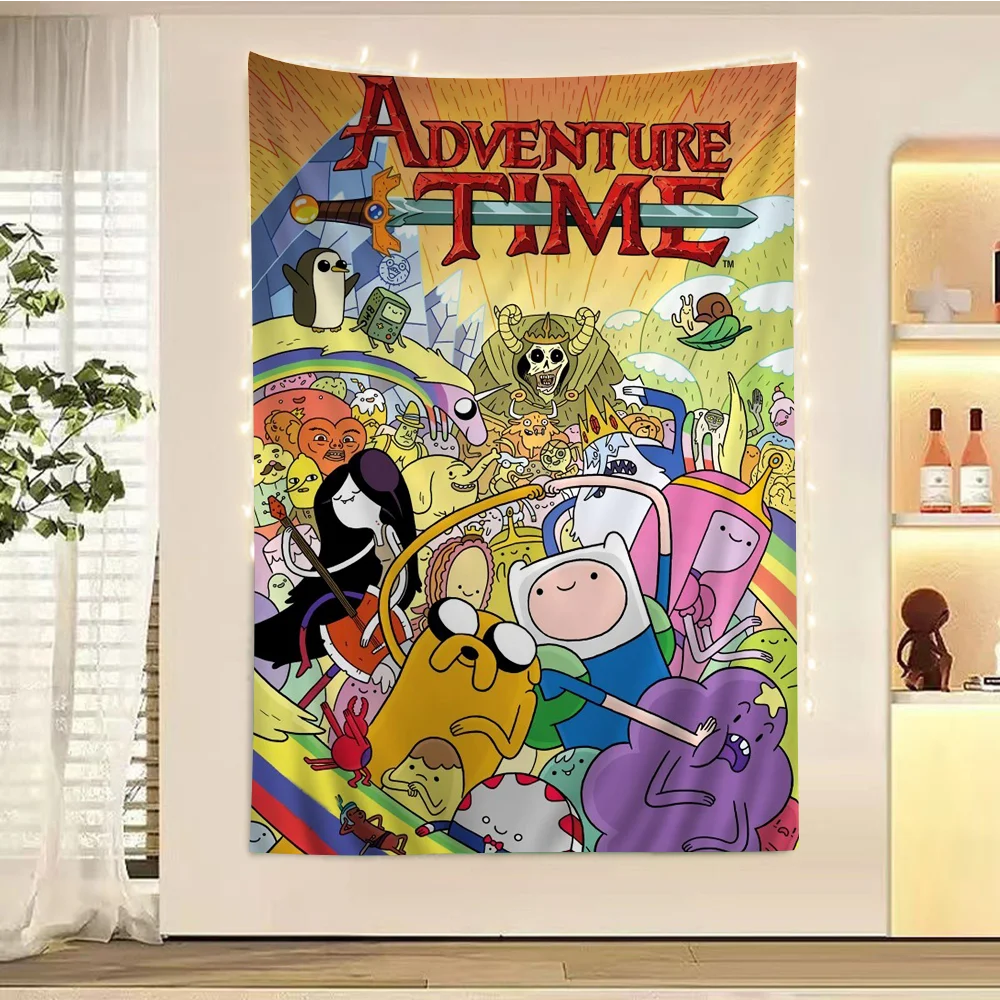 Cartoon Adventure Time Hanging Bohemian Tapestry Hanging Tarot Hippie ...