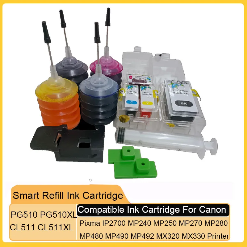 PG510 CL511 For PG-510 CL-511 Smart Refill Ink Cartridge For Canon ...