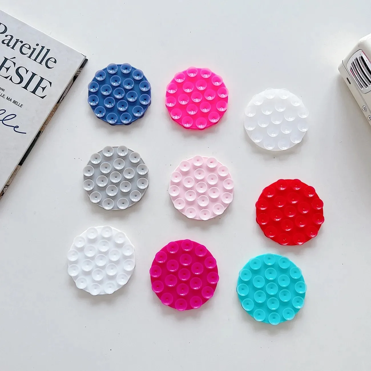 Round-silicone-sucker-Double-sided-silicone-sucker-multi-purpose ...