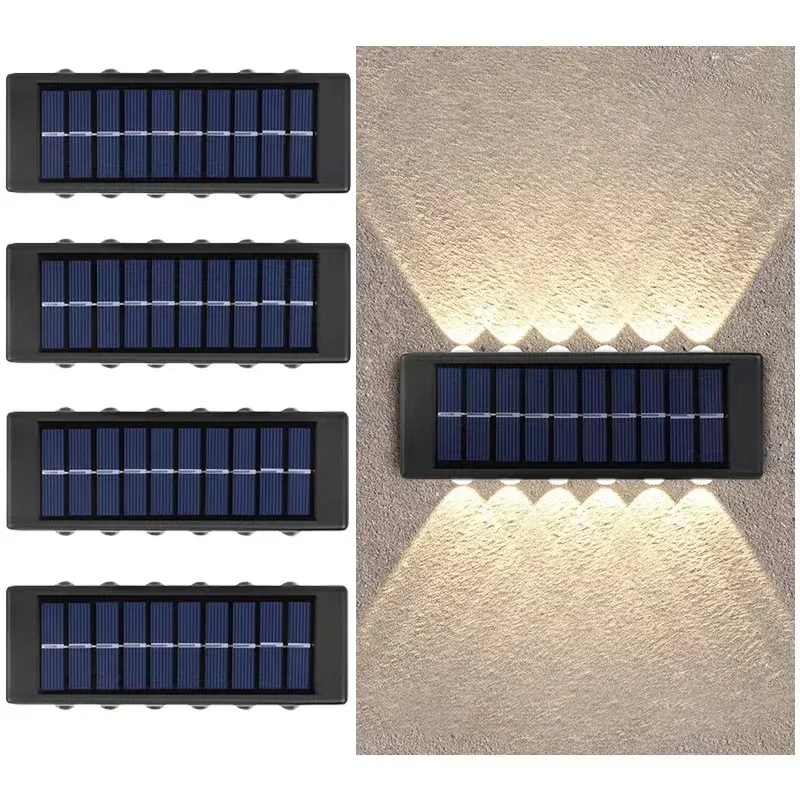 Solar-Wall-Lamp-Outdoor-Waterproof-Solar-Lights-Up-And-Down-Convex-lens ...