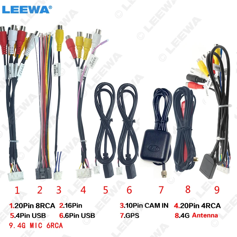 LEEWA Car Head Unit Stereo Wire Harness Kits Compatible For XY AUTO ...