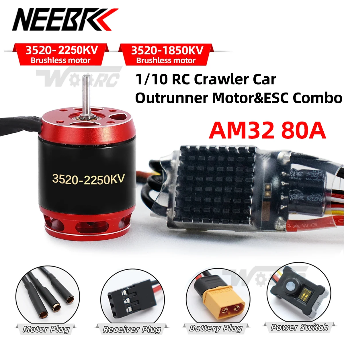 NEEBRC-AM32-Programming-ESC-Waterproof-3520-3542-Outrunner-Brushless ...