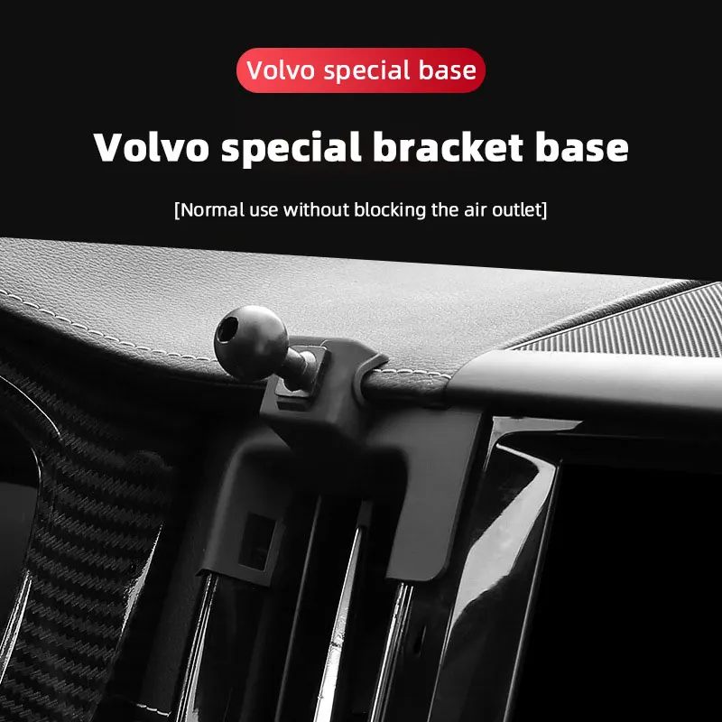 볼보 XC60 S90 V90 XC40 S60 V60 V90 XC90 버클베이스 고정 전화 특수 홀더 자동차 자동차 액세서리 용 ...