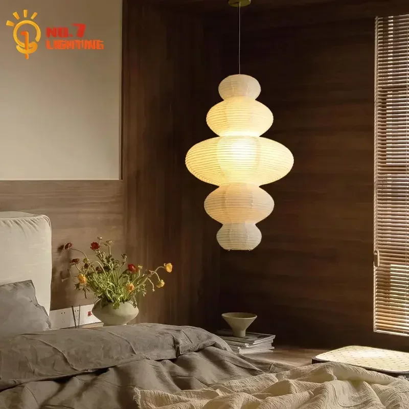 Japanese-Wabi-sabi-Rice-Paper-Pendant-Lights-Akari-Noguchi-Yong-Ceiling ...