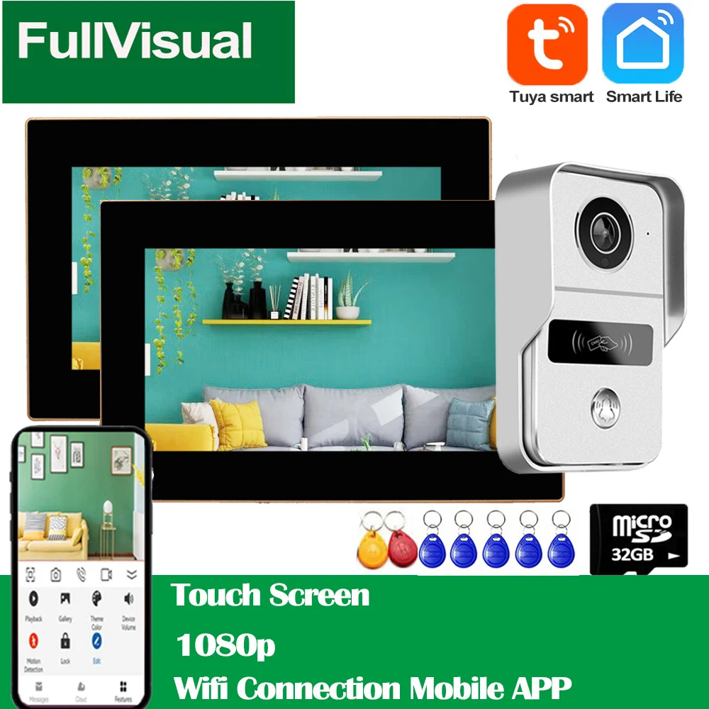 Fullvisual-WiFi-Intercomunicador-de-v-deo-sem-fio-para-casa-porta ...