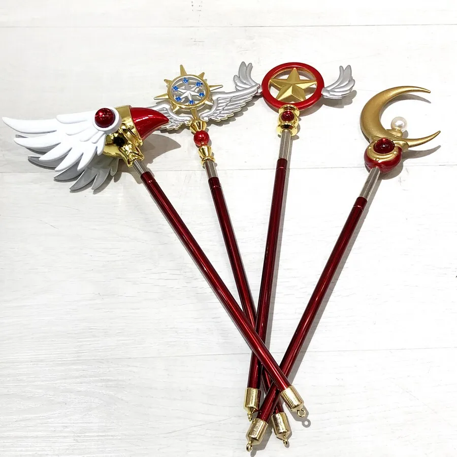 42-53cm Anime Cardcaptor Sakura Magic Wand Toy Clow Bird Head Clear ...