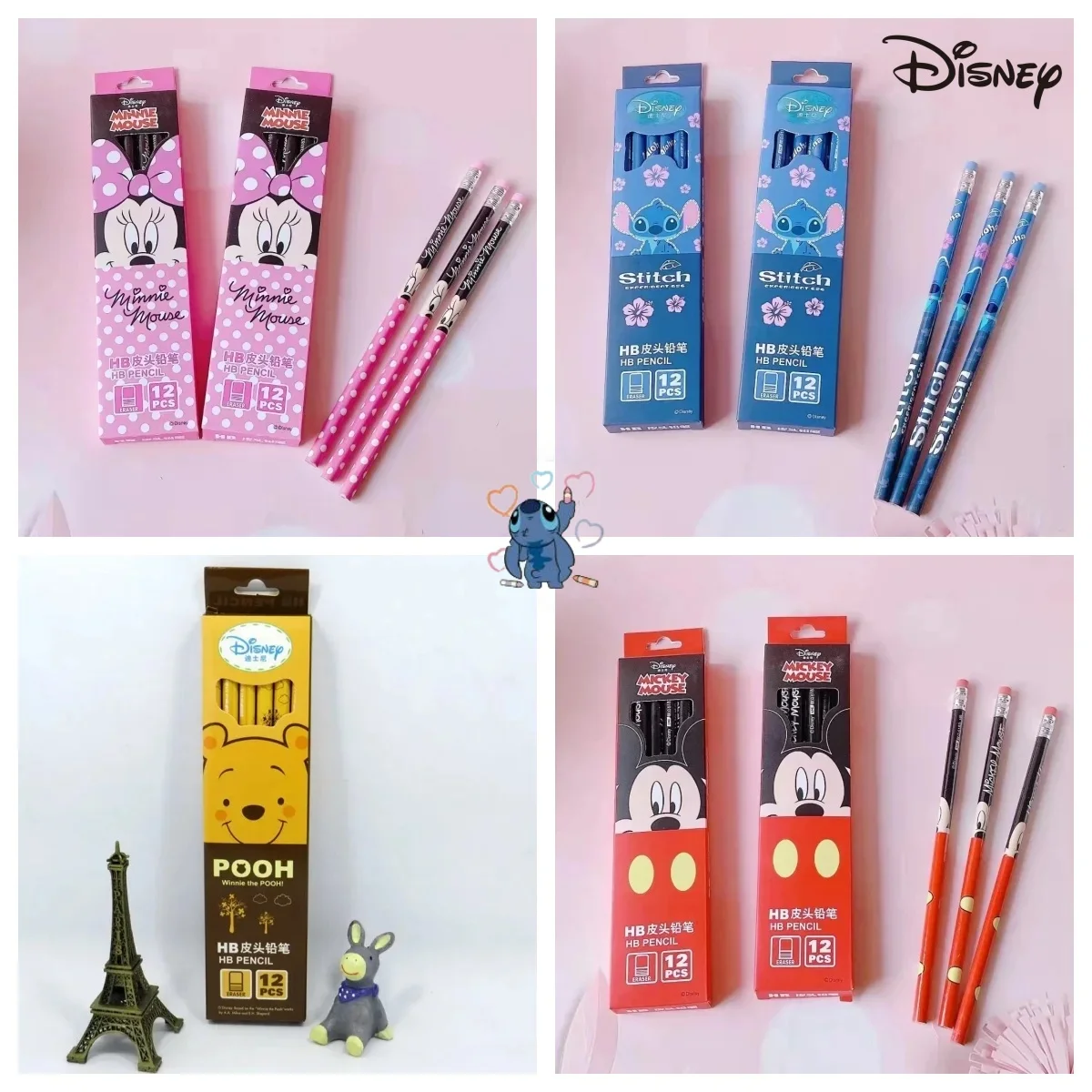 Disney-Stitch-Pencil-Action-Anime-Figures-Minnie-Mickey-Winnie-The-Pooh ...