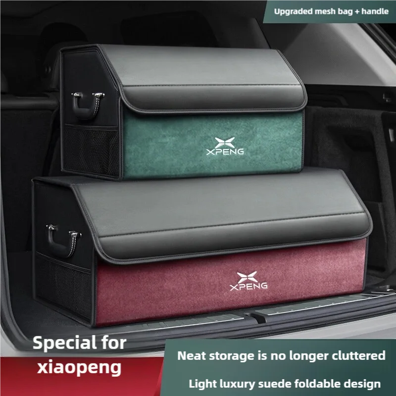 For Xpeng P7/G6/G7/G9 2023-2025 Car Suede Trunk Organizer Large ...