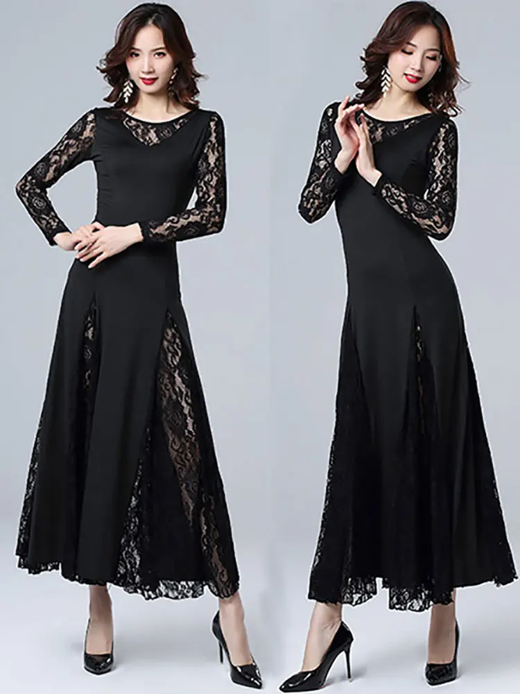 Long-National-Standard-Women-Dance-Clothing-Big-Pendulum-Dress-Practice ...