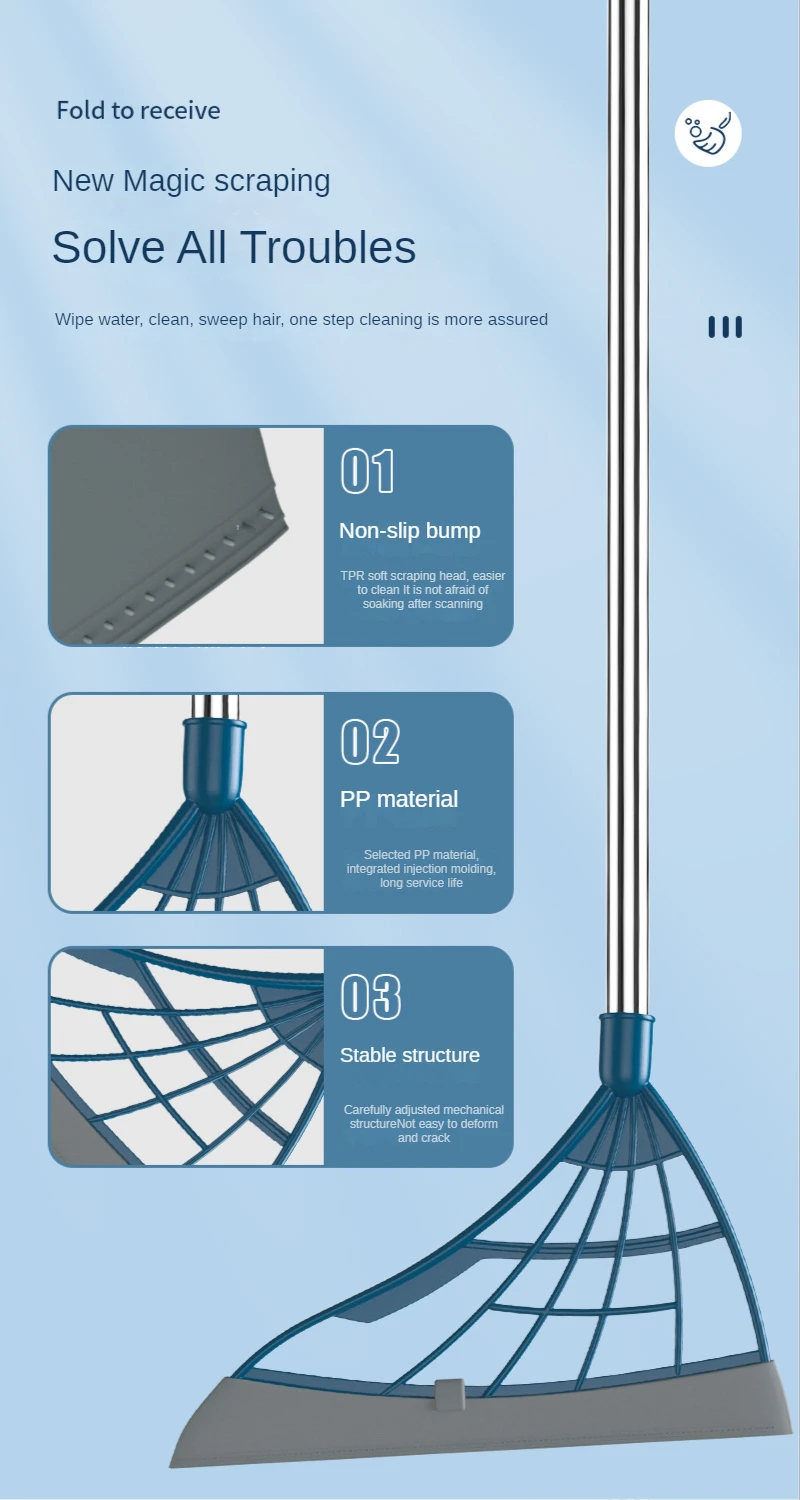 Nettoyage sol,Ensemble de balai et pelle à poussière pliants,balai ...