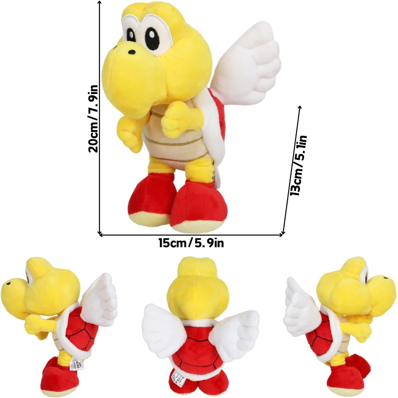 Kawaii Mario Bros Koopa Rolla Troopa Turtle Soft Plush Toys Armad Dry ...