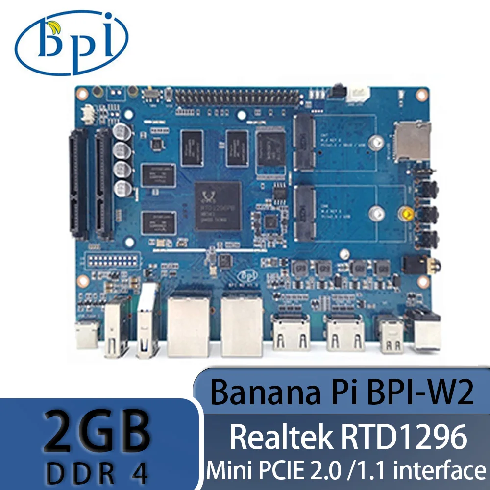 Banana Pi BPI W2 Realtek RTD1296 Quad core Mali T820 MP3 GPU 2G DDR4 ...