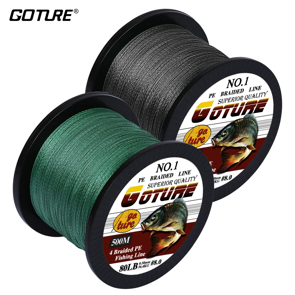 Goture-Braided-Fishing-Line-4-Strands-500M-547Yards-Multifilament-PE ...