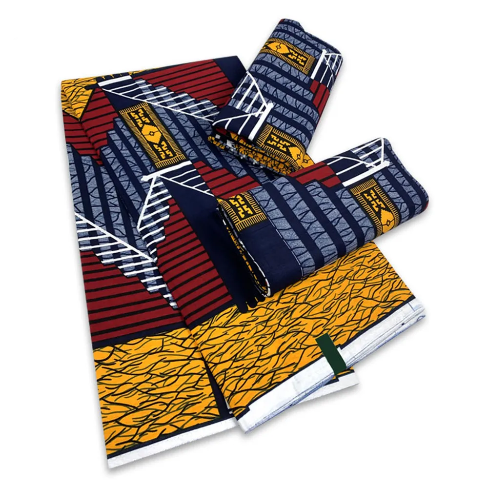 African Wax Fabric 6yards Veritable Wax Nigerian Ankara Block Prints ...