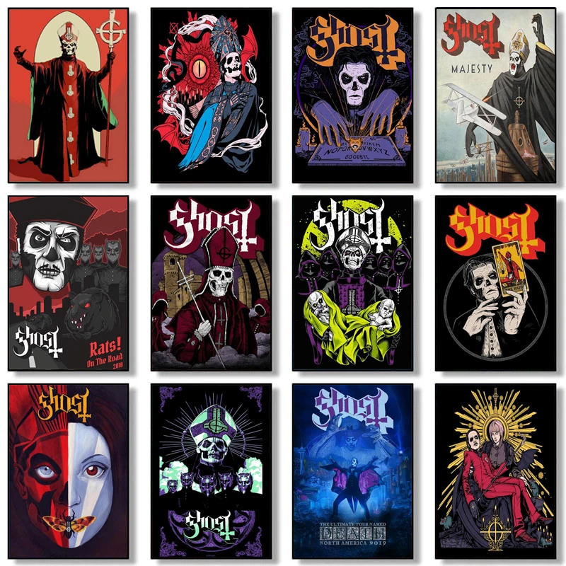Ghost-Band-Poster-Vintage-Heavy-Metal-Band-Posters-and-Prints-Canvas ...