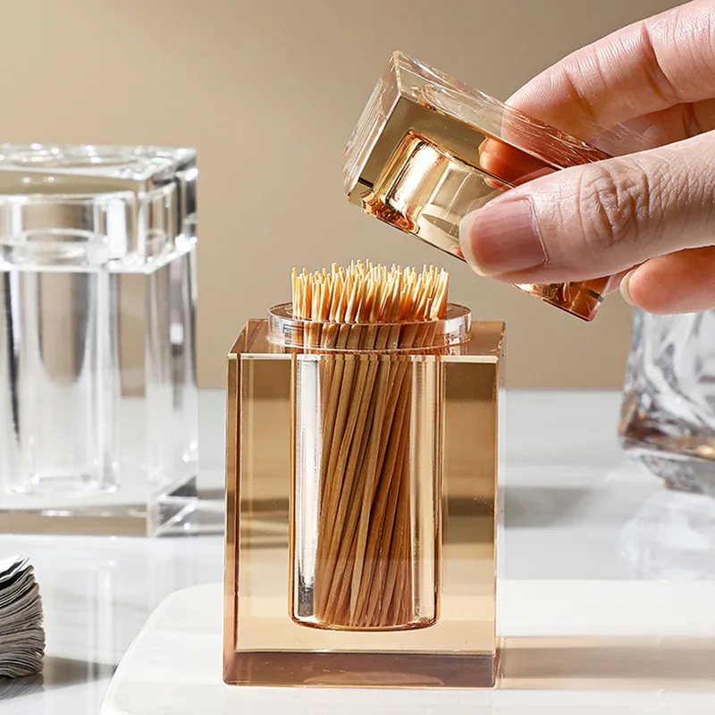 Luxury-Crystal-Glass-Toothpick-Box-Barrel-Home-Dining-Table-Hotel ...