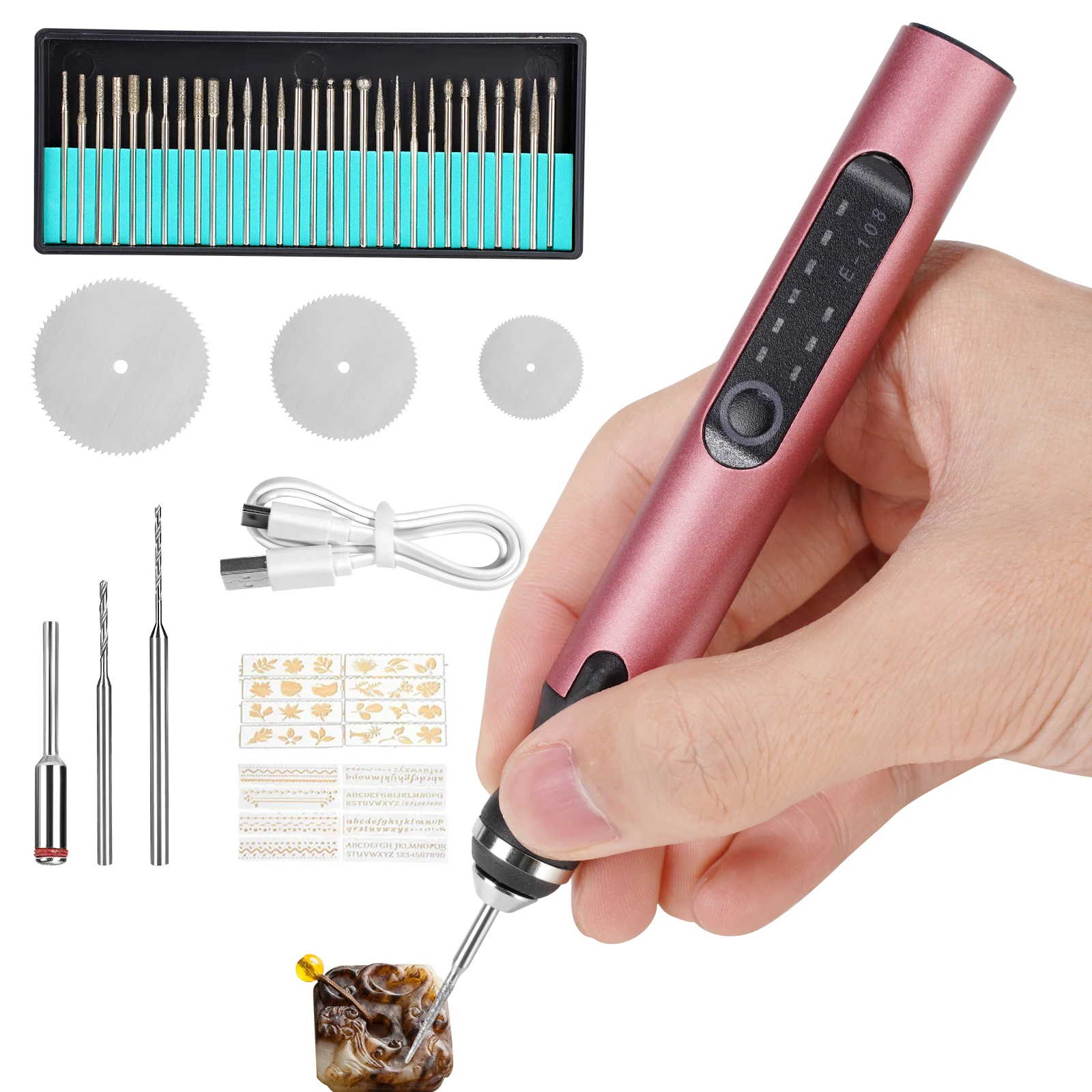 Electric-Engraving-Pen-Engraving-Tool-Set-Wireless-Multifunctional ...