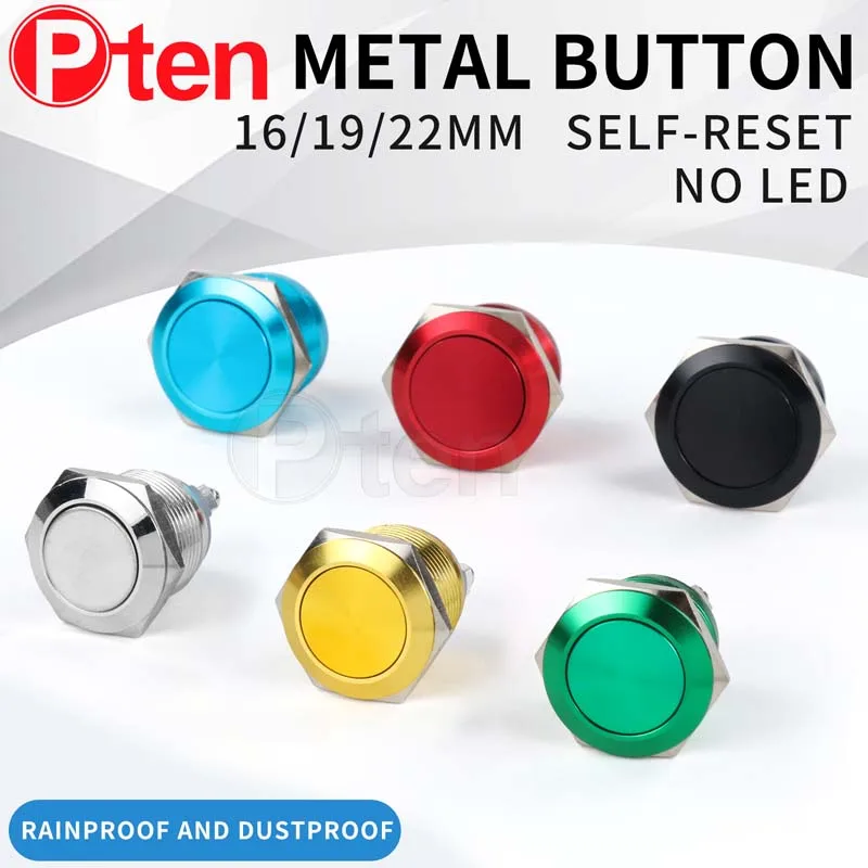 16-19-22mm-Momentary-metal-push-button-switch-1NO-screw-terminal-for ...