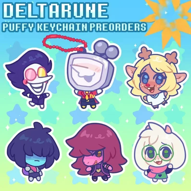 Deltarune Chapter 3 Keychain Tenna, Spamton, Kris, Susie, Ralsei ...