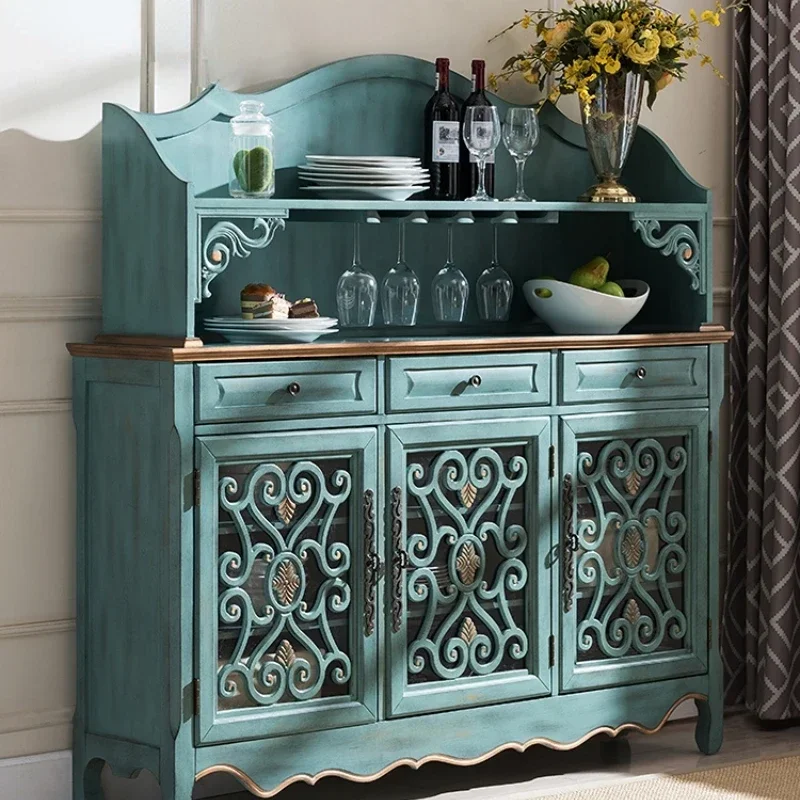Sideboard-Cabinet-Mediterranean-Style-Two-Door-Three-Door-Wine-Cooler ...