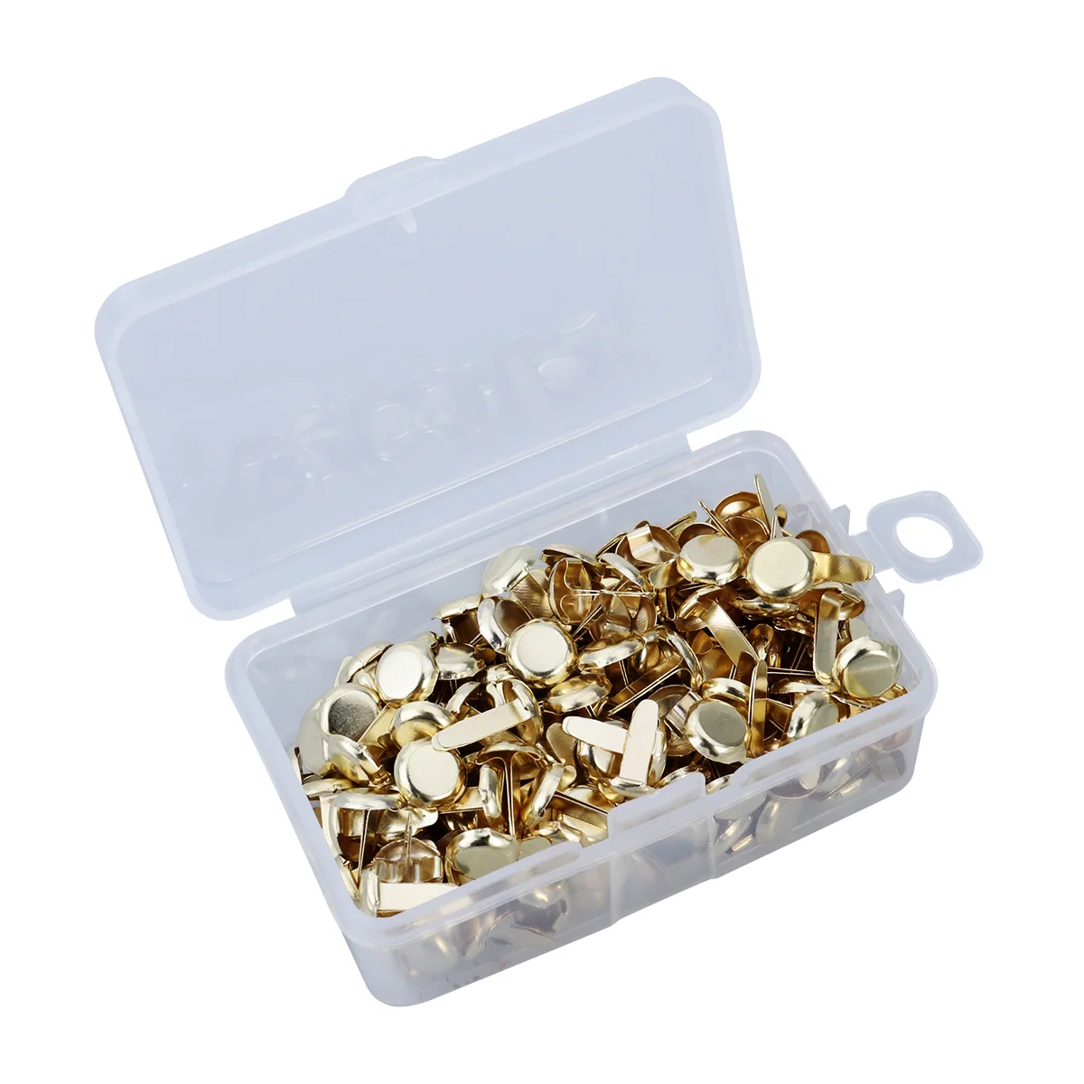200-Pcs-Office-Brads-Metal-Gold-Decor-Fastener-Corner-Nails-Round-Paper ...