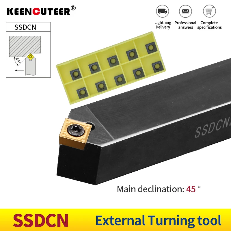 1pc Ssdcn1616h09 Ssdcn2020k09 Ssdcn2525m12 External Turning Tool Holder ...