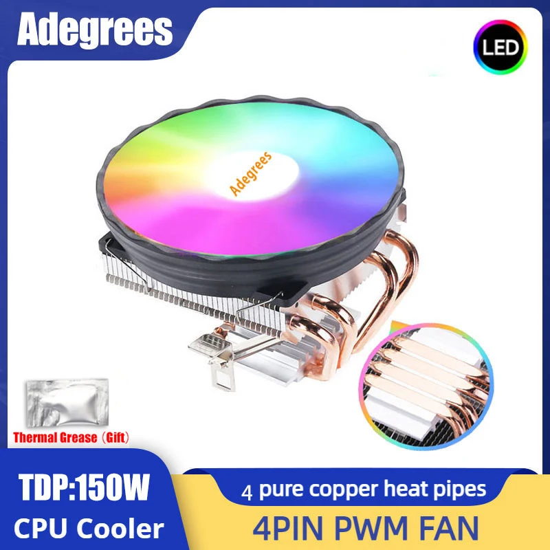 CPU-Cooler-4-Heat-Pipes-3PIN-4PIN-PWM-120MM-Low-Profile-CPU-Fan-For ...