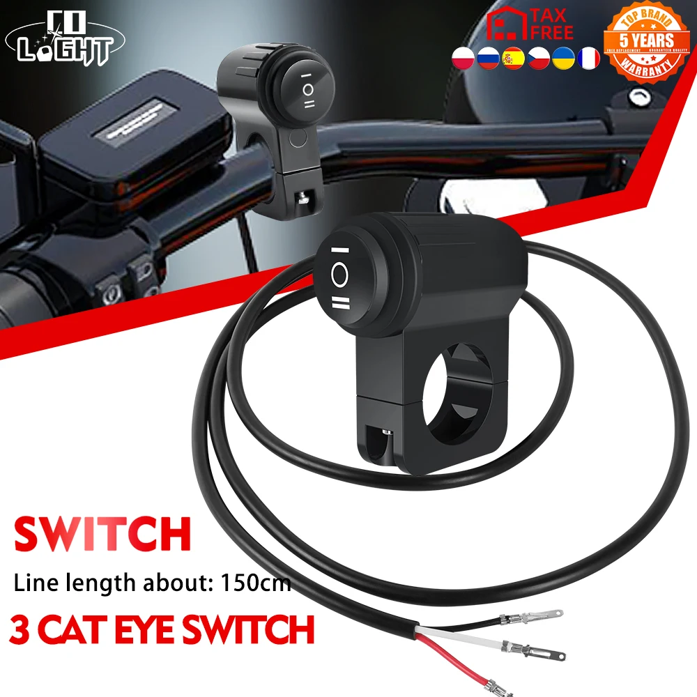 COLIGHT-37CM-150CM-Aluminum-Alloy-Motorcycle-Handlebar-Headlight-Switch ...